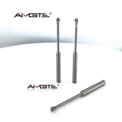 China Carbide Ball Nose Lollipop End Mill per l' alluminio 3 flauta Alta velocità CNC Fressing Cutter Tungsteno Acciaio Design collo lungo per il contorno 3D for sale