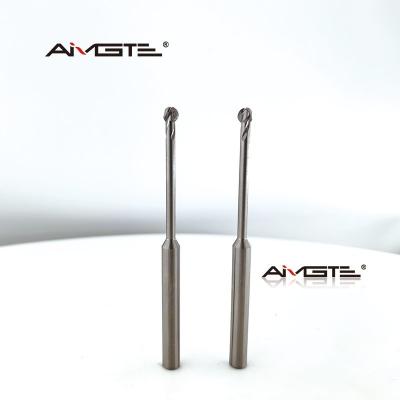 Cina Carbide Ball Nose Lollipop End Mill per l' alluminio 3 flauta Alta velocità CNC Fressing Cutter Tungsteno Acciaio Design collo lungo per il contorno 3D in vendita