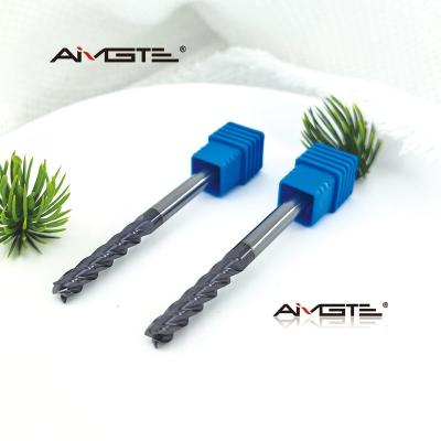China 4 Flute Solid Carbide 5mm square cutting end mill  Flat Bottom CNC Cutting Tool for Steel Hard Metals for sale