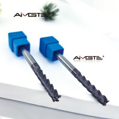 China 4 Flute Solid Carbide 5mm square cutting end mill  Flat Bottom CNC Cutting Tool for Steel Hard Metals for sale
