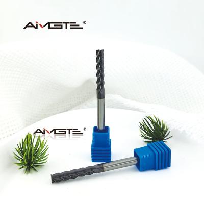 China 4 Flute Solid Carbide 5mm square cutting end mill  Flat Bottom CNC Cutting Tool for Steel Hard Metals for sale