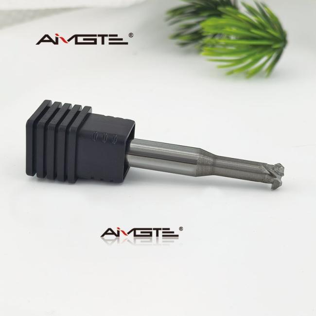 3 Flute Carbide TSlot End Mill close-up view showing cutting edges