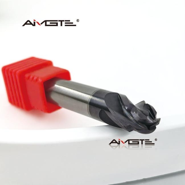 4 Flute Carbide Stepped Ball End Mill close-up view showing cutting edges