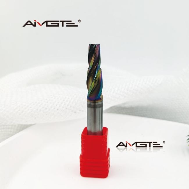 Side view of stepped end mill demonstrating multi-level design