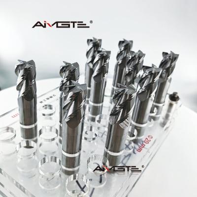 China 4-Schneider Kurzkopf-Hartmetall-Fräser Sonderlänge Flachboden CNC-Fräser für Stahl Aluminium 3/8