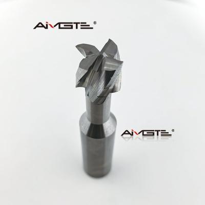 Cina Fresa a candela a 4 scanalature per scanalature a T con rompitruciolo in metallo duro per acciaio e alluminio, utensile per scanalatura CNC di grado industriale, codolo da 16 mm 20 mm in vendita