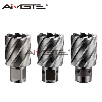China Hss Annular Cutter Right Angle Shank Core Drill Bit Drills for Steel Plate Mental Drilling for sale