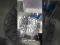 0.4μm 2 Fluet End Mills Solid Carbide Taper End Mill Op maat met TiAlN-coating