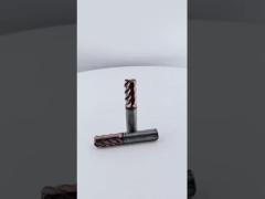 4 Fluetcarbide stier neuscarbide eindmolen D12mm TiSiN bedekt R2 R3 Hoekstraal 45° Helixhoek voor staal legering Afwerking CNC freesmachine voor geharde metalen