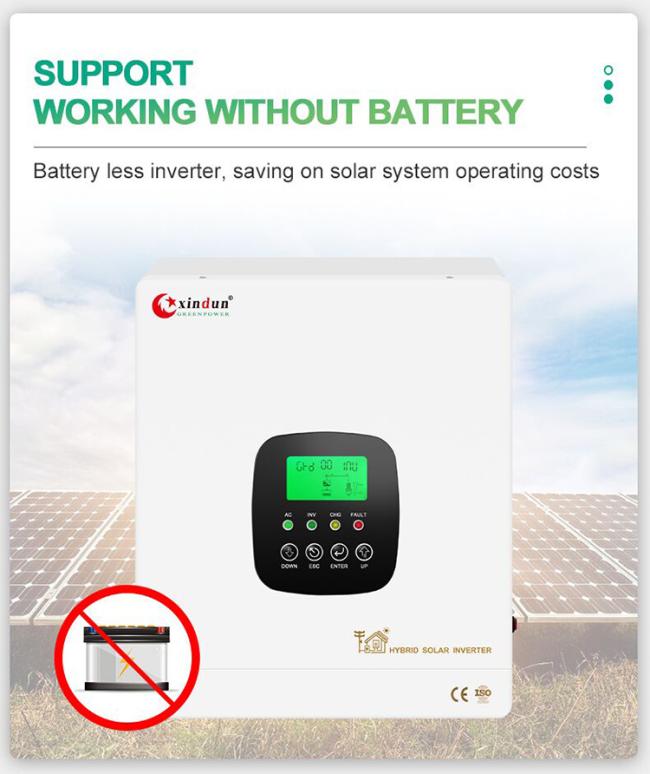 hybrid inverter 24v 48v working without battery