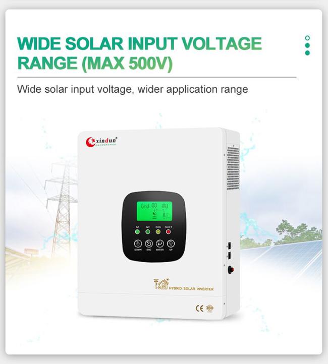 hybrid inverter 24v 48v wide pv input voltage range
