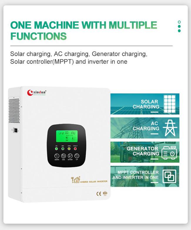 hybrid inverter 24v 48v charging inlet