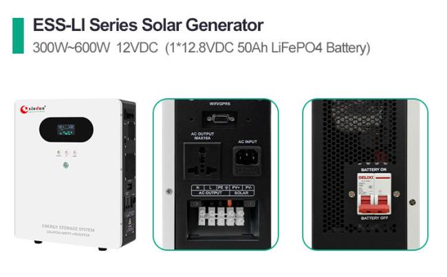 300w 600w inverter with mppt solar controller li ion battery