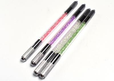 China Pluma permanente del maquillaje de la ceja de las frentes del shading con la cabeza dual cristalina 14 cm en venta