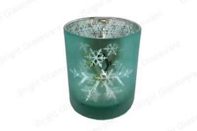 China Factory Made New Design Cheap Plating Olive Green Candle Cup Colored Candle Holders for sale