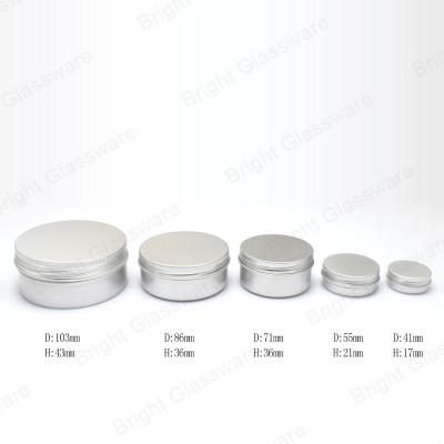 China New style wholesale silver tealight  metal candle  jars with lids for sale
