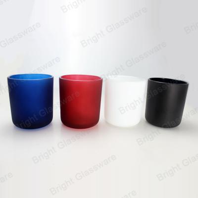 China Wholesale new style home Decor Coloured plating Glass Candle Holders , Glass Jars For Candles for sale