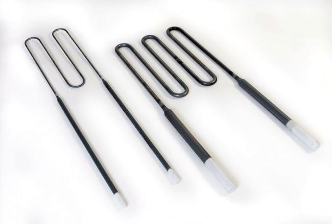 Close-up view of Molybdenum Disilicide heating element construction