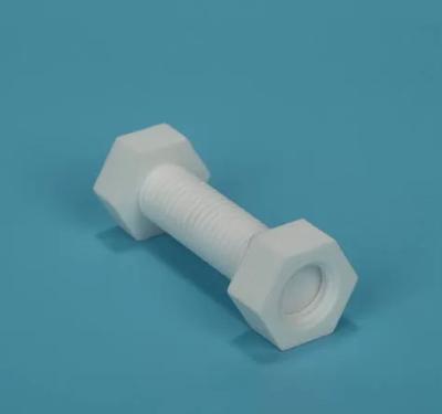 China Al2o3 Alumina Ceramic Screws Hexagon Head Pan Head For Semiconductor Processing for sale