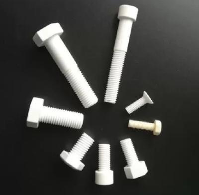 China Al2o3 Alumina Ceramic Screws Hexagon Head Pan Head For Semiconductor Processing for sale