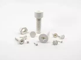 China Al2o3 Alumina Ceramic Screws Hexagon Head Pan Head For Semiconductor Processing for sale