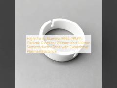 High-Purity Alumina A998 (99.8%) Ceramic Rings for 200mm and 300mm Semiconductor Tools with Exceptional Plasma Resistance