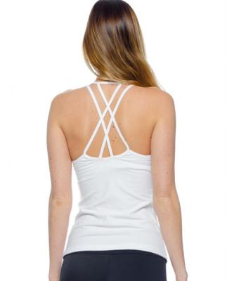 China Custom logo cross back plain women tank top gym for sale