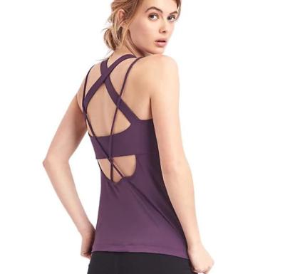 China as mulheres ostentam o tanque da camiseta de alças com o tanque dos esportes do sutiã com sutiã à venda