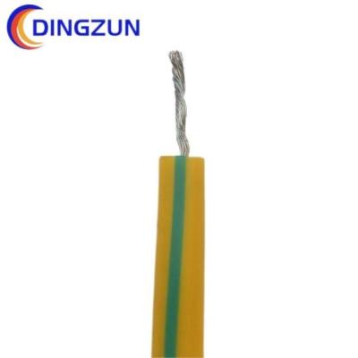 China Cabo de silicone de alta temperatura terra trançado 4mm2 amarelo/verde à venda