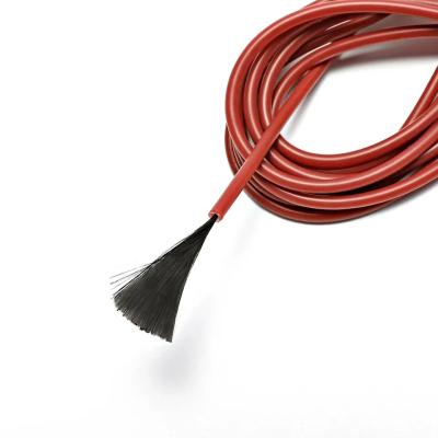Cina Electric Blankets Melting Heating Cable Carbon Fiber Silicone Rubber Insulated 18K 20ohm in vendita