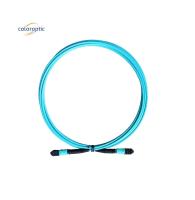 China G652D MPO Patch Cord Aqua Jacket PC Polishing Insertion Loss ≤0.2dB for sale
