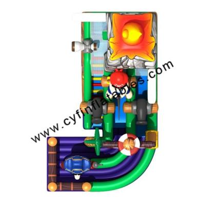 China Commercial PVC Inflatable Jumping Bouncer Castle with Slide Inflatable Bounce House Combo for Kids à venda