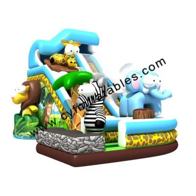 Chine High Quality PVC Inflatable Bouncer Jumpers Outdoor Bounce House Jumping Castle With Slide Inflatable Combo For Kids à vendre