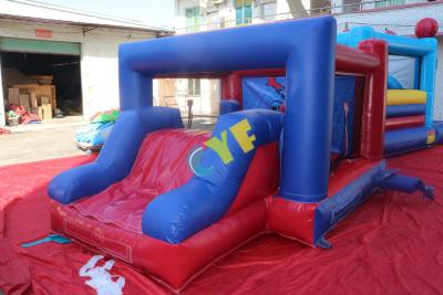 China Popular Unique Design spiderman Inflatable PVC Castle Slide Combo Bounce House Jumping Castle with Slide For Kids Play à venda
