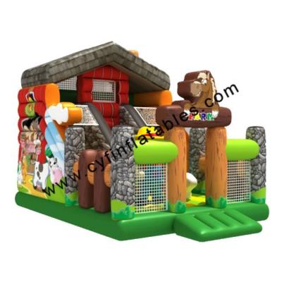 Chine commercial PVC Inflatable Bouncer Jumpers Outdoor Bounce House Jumping Castle With Slide Combo For sale à vendre