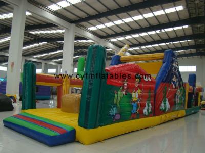 China Castelo inflável combinado do leão-de-chácara do PVC da corrediça inflável comercial feita sob encomenda da casa do salto das crianças exterior para a venda à venda
