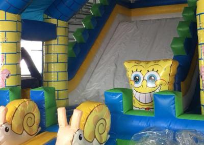Cina Il quadrato combinato di Spongebob dei buttafuori gonfiabili su ordinazione ansima la terra 5X8X4.5m in vendita