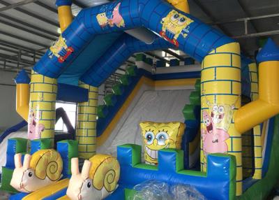 Cina Il quadrato combinato di Spongebob dei buttafuori gonfiabili su ordinazione ansima la terra 5X8X4.5m in vendita