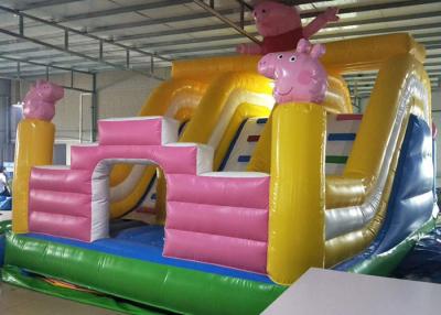Cina Bambini asciutti gonfiabili dello scorrevole del vicolo del maiale 3 di Peppa che saltano lo scorrevole dei buttafuori con la scala di Eva in vendita