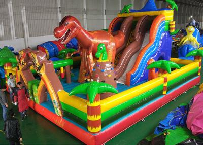 Cina Lo scorrevole eccellente di esplosione del dinosauro di divertimento dei bambini, scorrevole di slittamento N di 3 vicoli bagnato asciuga lo scorrevole gonfiabile in vendita