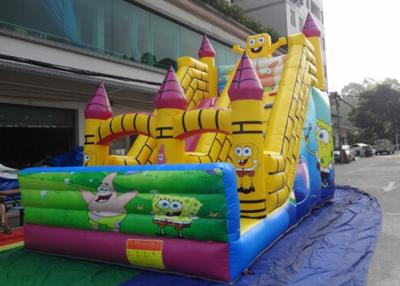 China Het grote Opblaasbare Droge de Diaanker van Spongebob belt overal de Kastelen met het Beklimmen van Stappen Te koop