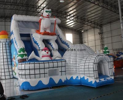 Cina Castello di salto gonfiabile di tema della neve, scivolo gonfiabile del castello dello scorrevole del tester 4×6 in vendita