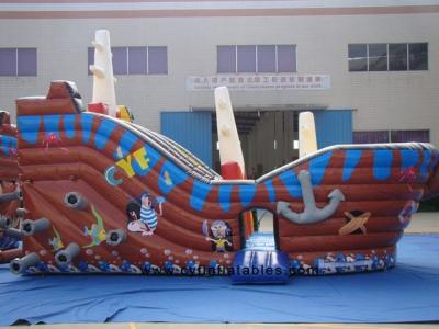 Cina Barca gonfiabile 9x5m combinati, nave del pirata di pirata gonfiabile all'aperto dei bambini in vendita