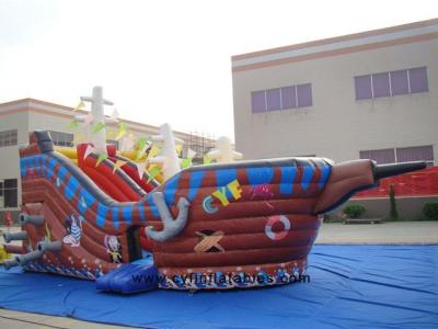 Cina Barca gonfiabile 9x5m combinati, nave del pirata di pirata gonfiabile all'aperto dei bambini in vendita
