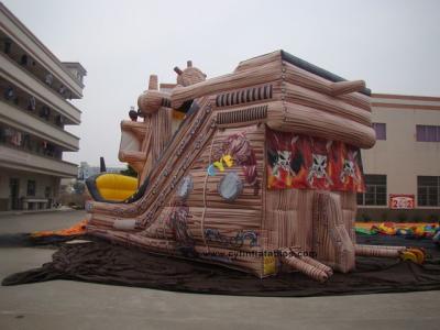 中国 子供の屋外の膨脹可能な海賊船、9x5Mのコンボ膨脹可能な海賊ボート 販売のため
