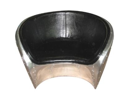China Retro Leather Aluminum Round Shaped Ball Chair for sale