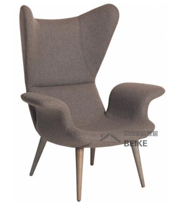 China Modern fashion living room leather high back longwave lounge chair for sale