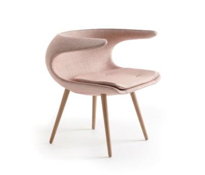 China Creative Design Home Leisure dining armchair Fabric frost Catch Chairs for sale