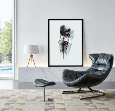 China Creative Design Home Leisure living room lounge chair with ottoman for sale