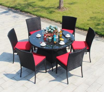 China Outdoor garden furniture Poly Rattan wicker chair Dining chair and table for sale